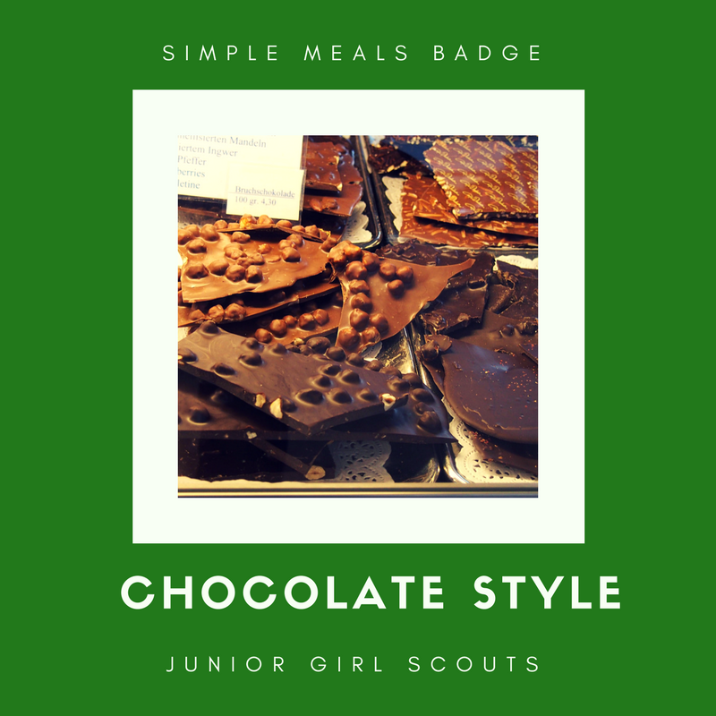 Simple Meals Badge – Chocolate Style – Use Resources Wisely